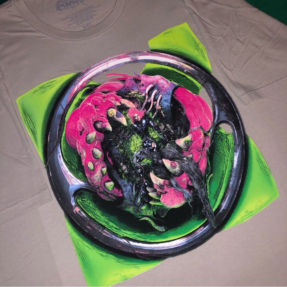 Lady Gaga Dawn Of Chromatica Album Cover Grey Tee - Gem